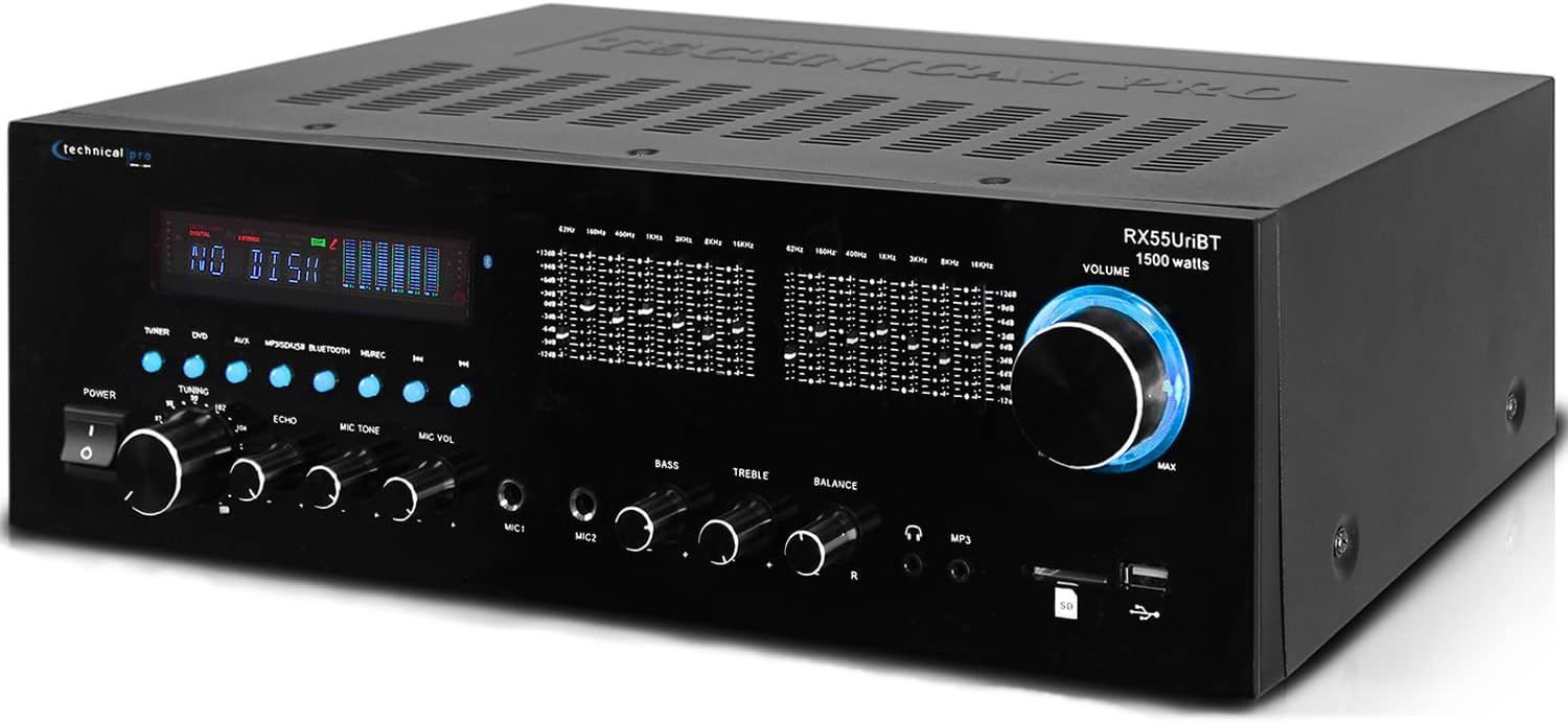 Amazon.com: Technical Pro 3500 Watts Digital Hybrid Amplifier, Preamp ...