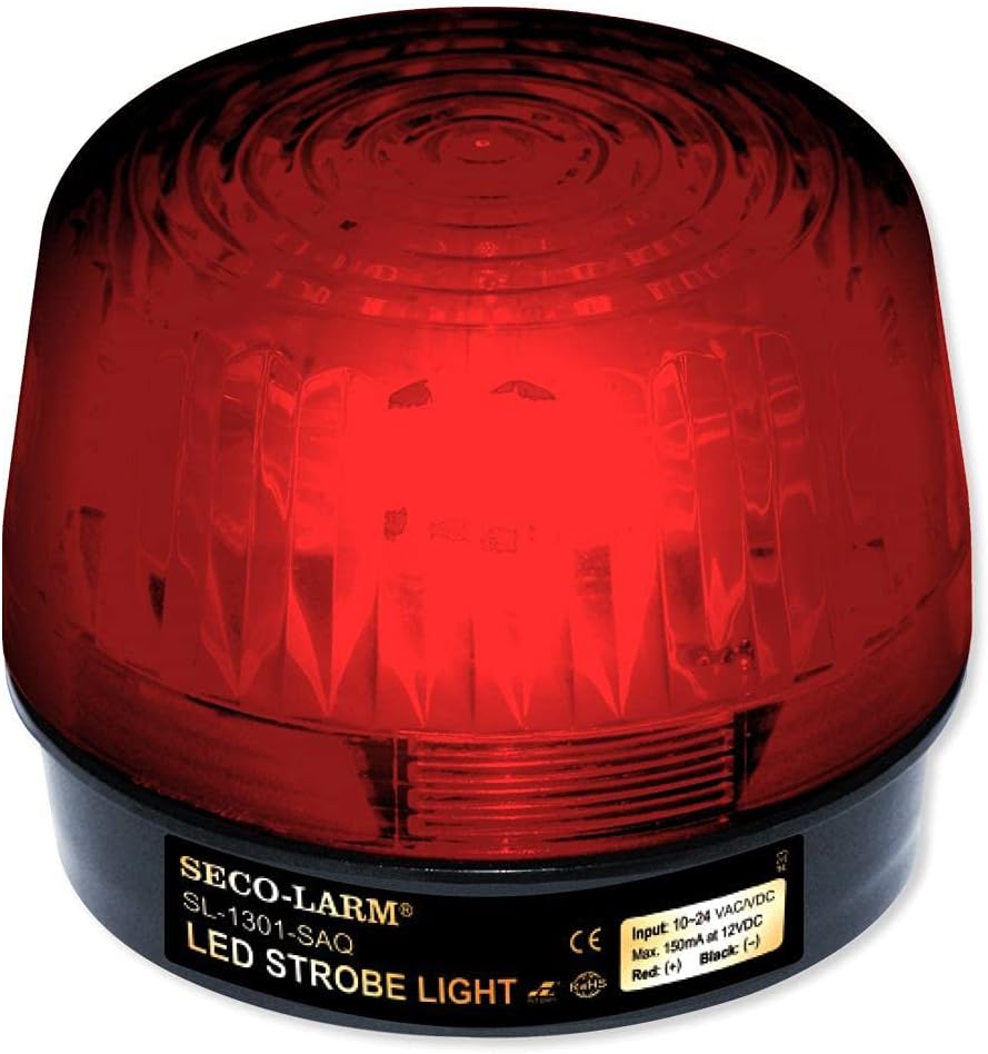 Seco-Larm Enforcer LED Strobe Light, Red Lens (SL-1301-BAQ/R ...