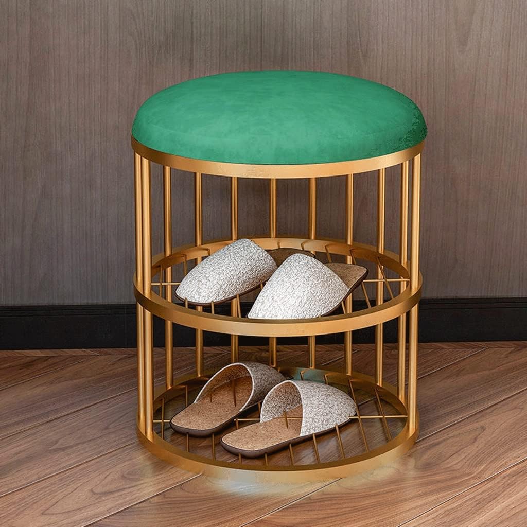 Amazon.com: DOUBAO Light Luxury Change Shoes Stool Chair Sofa Round ...