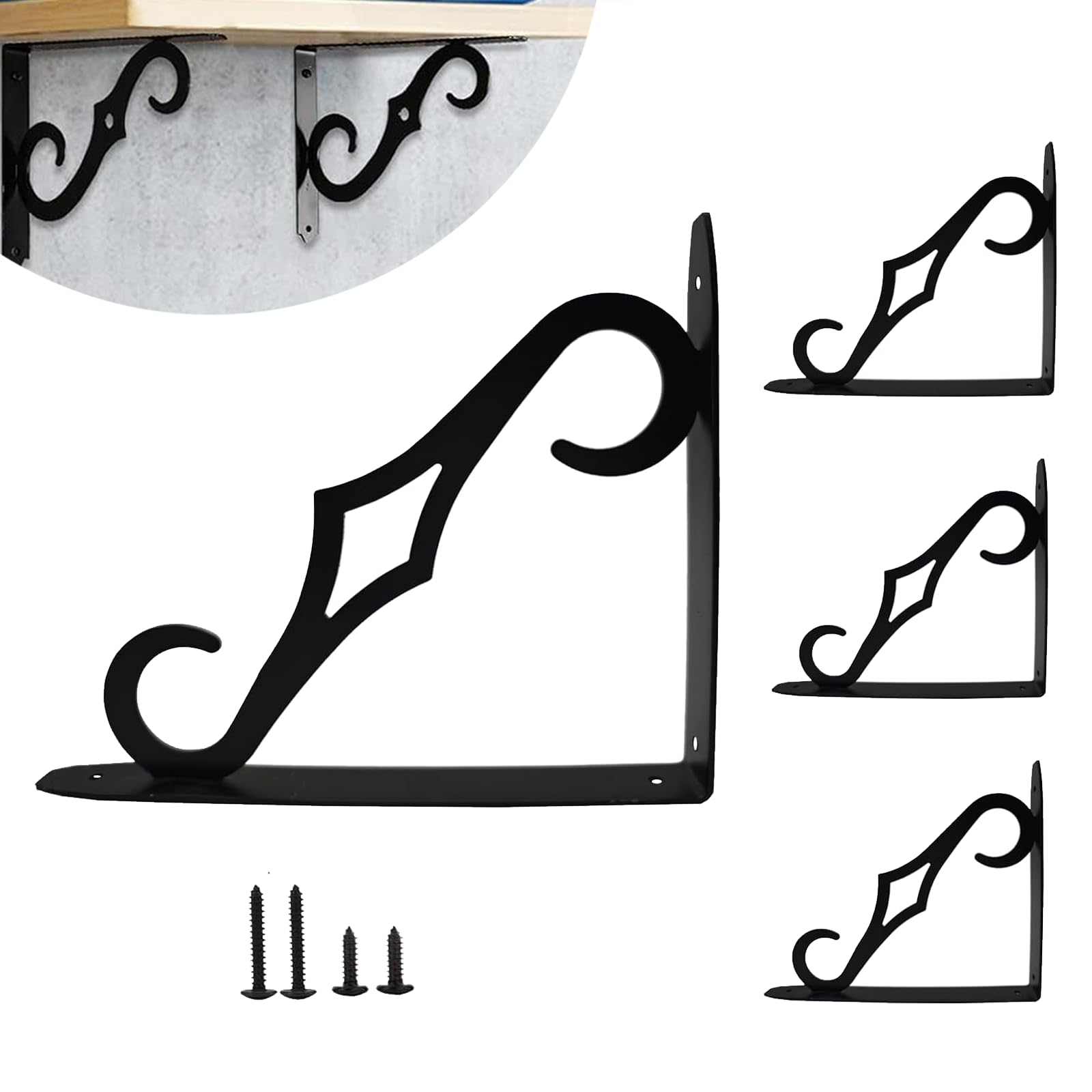 Snapklik.com : HOME MASTER HARDWARE Decorative Shelf Brackets10 inch ...