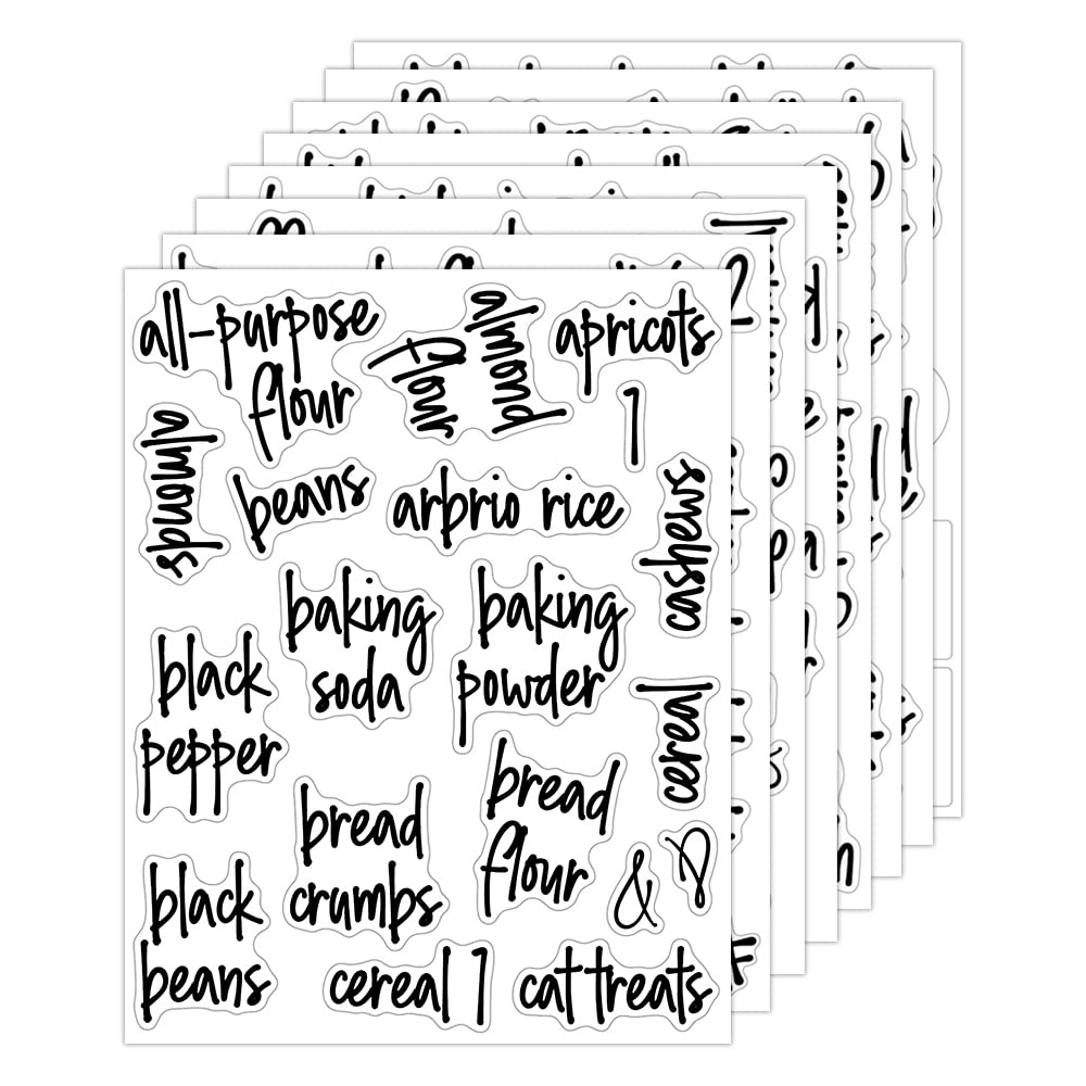 Snapklik.com : 168Pcs Kitchen Pantry Labels Cursive,Pantry Labels ...