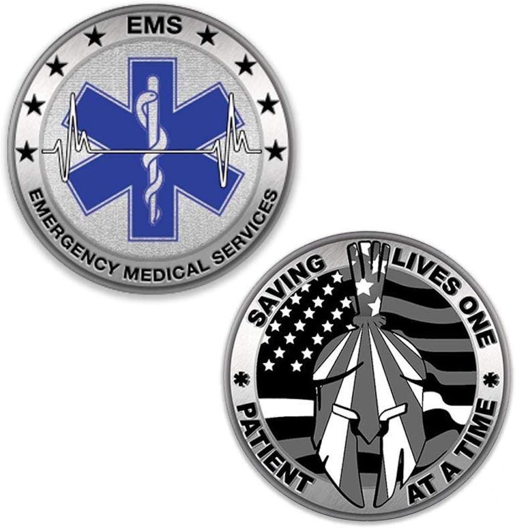 Amazon.com: EMS Thin White Line Challenge Coin for Paramedics ...