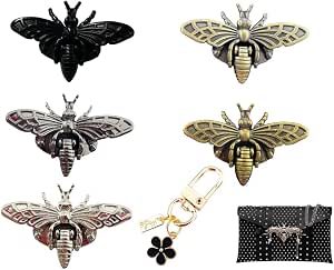 Amazon.com: 5 Sets Bee Clasp Turn Lock with 1 Keychain Purse Closure ...