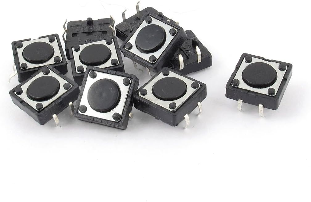 Amazon.com: uxcell 4 Pins DIP Momentary Tact Tactile Pushbutton Switch ...