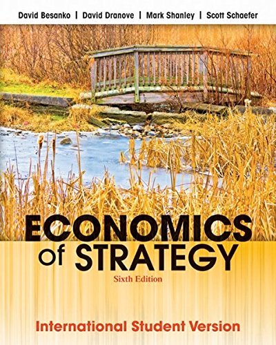 Economics of Strategy by Besanko, David, Dranove, David, Shanley, Mark ...