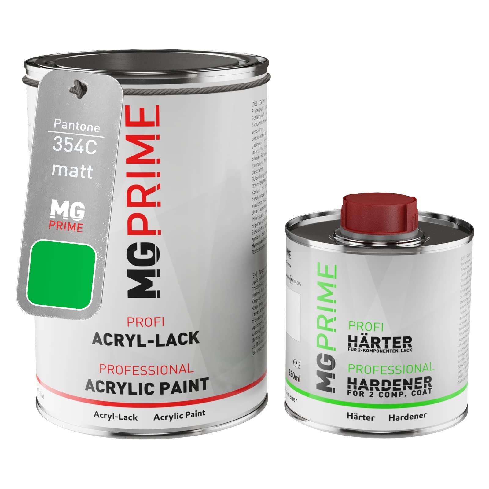 MG PRIME Pantone 354C Green mat Acrylic paint 1.5 litre / 1500 ml can ...