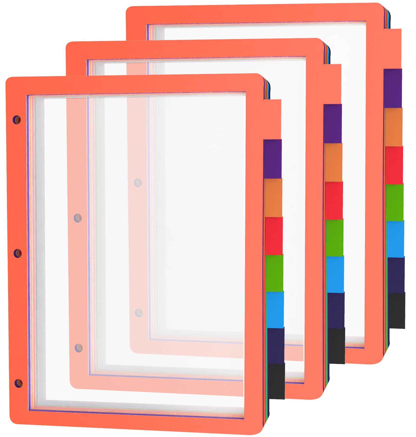 Snapklik.com : HABGP 24Pcs/3 Set 8 Tab Dividers For 3 Ring Binder, 24 ...