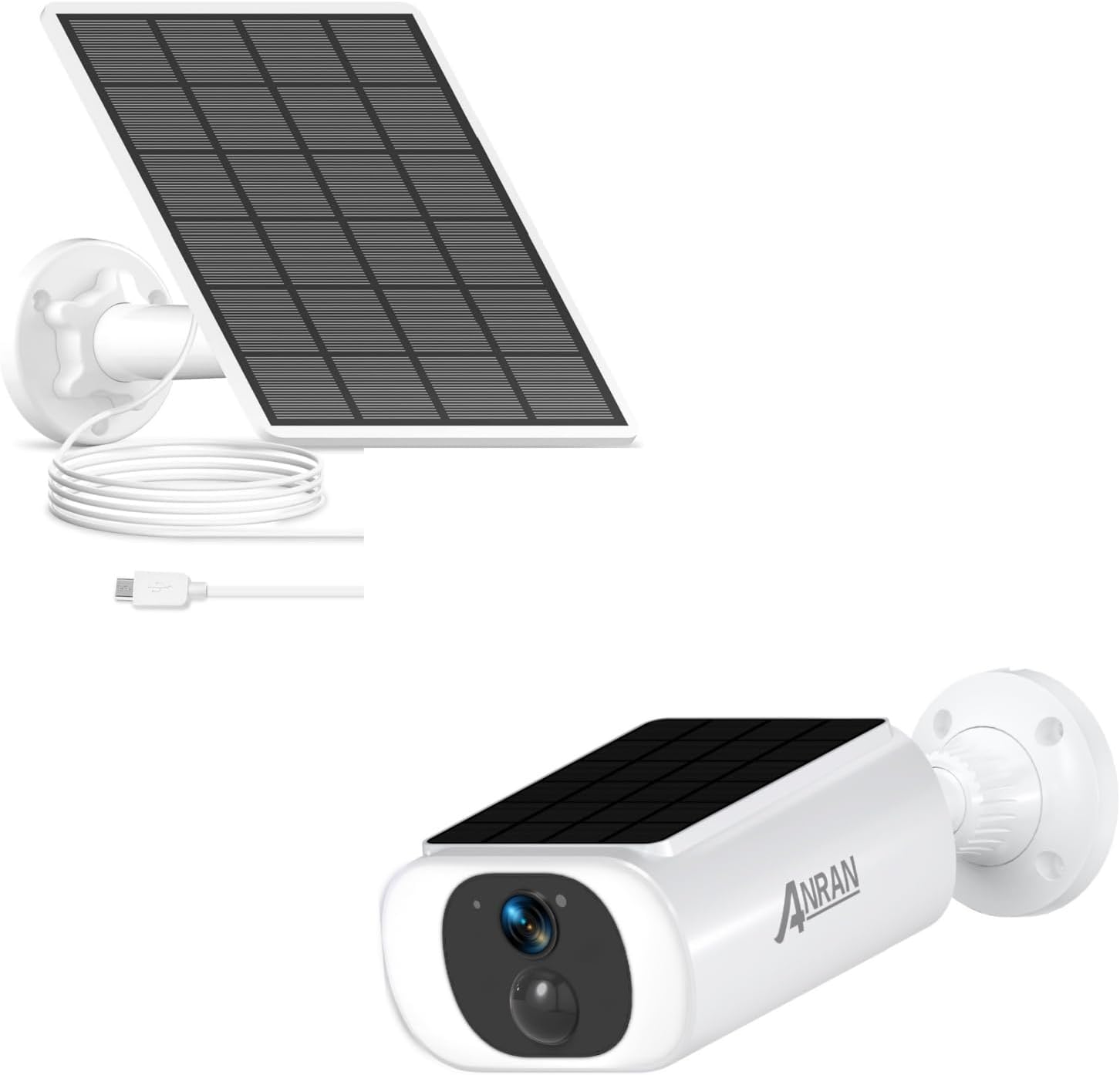 Amazon.com : ANRAN C3 2K Solar Security Cameras Wireless Outdoor & 3W ...