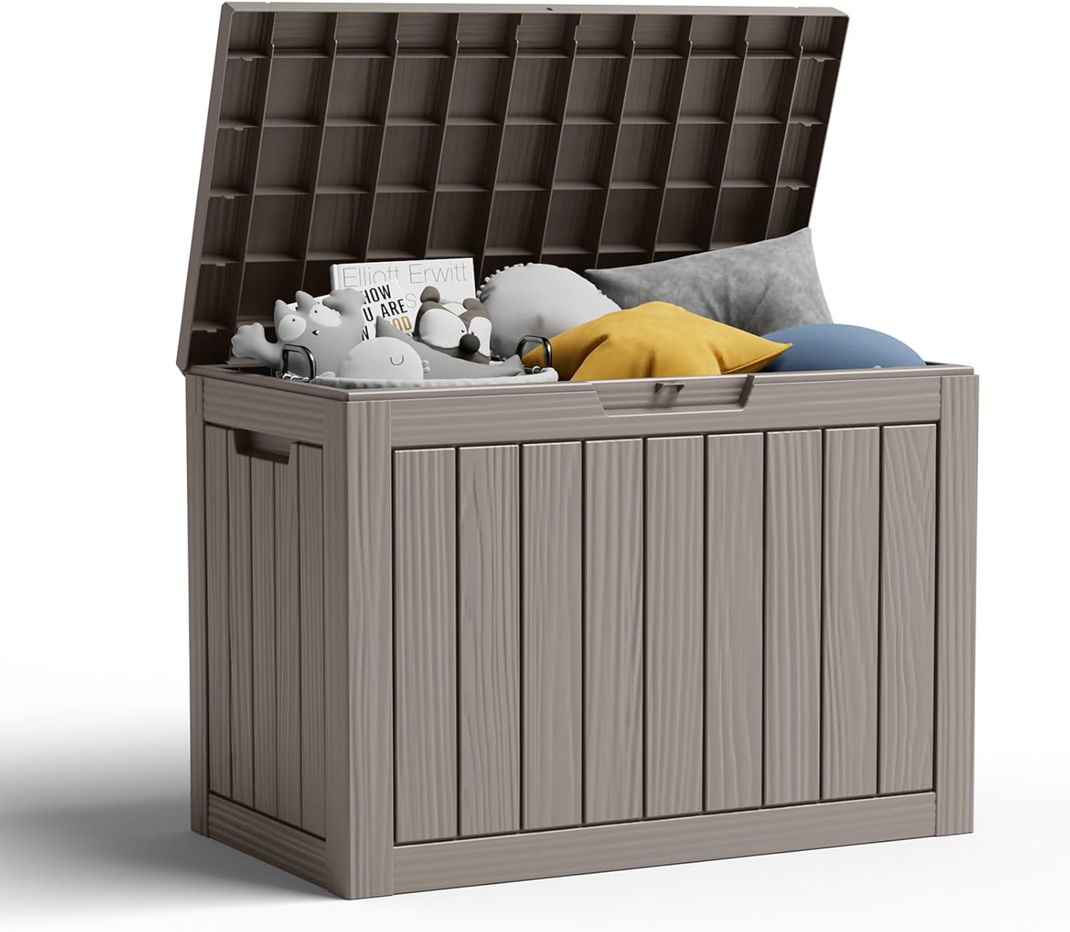 Amazon.com : 45 Gallon Resin Deck Box, Lockable Patio Outdoor Storage ...