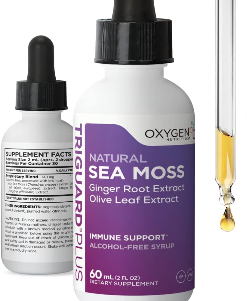 Amazon.com: TriGuard Plus Sea Moss - Irish Sea Moss, Olive Leaf ...