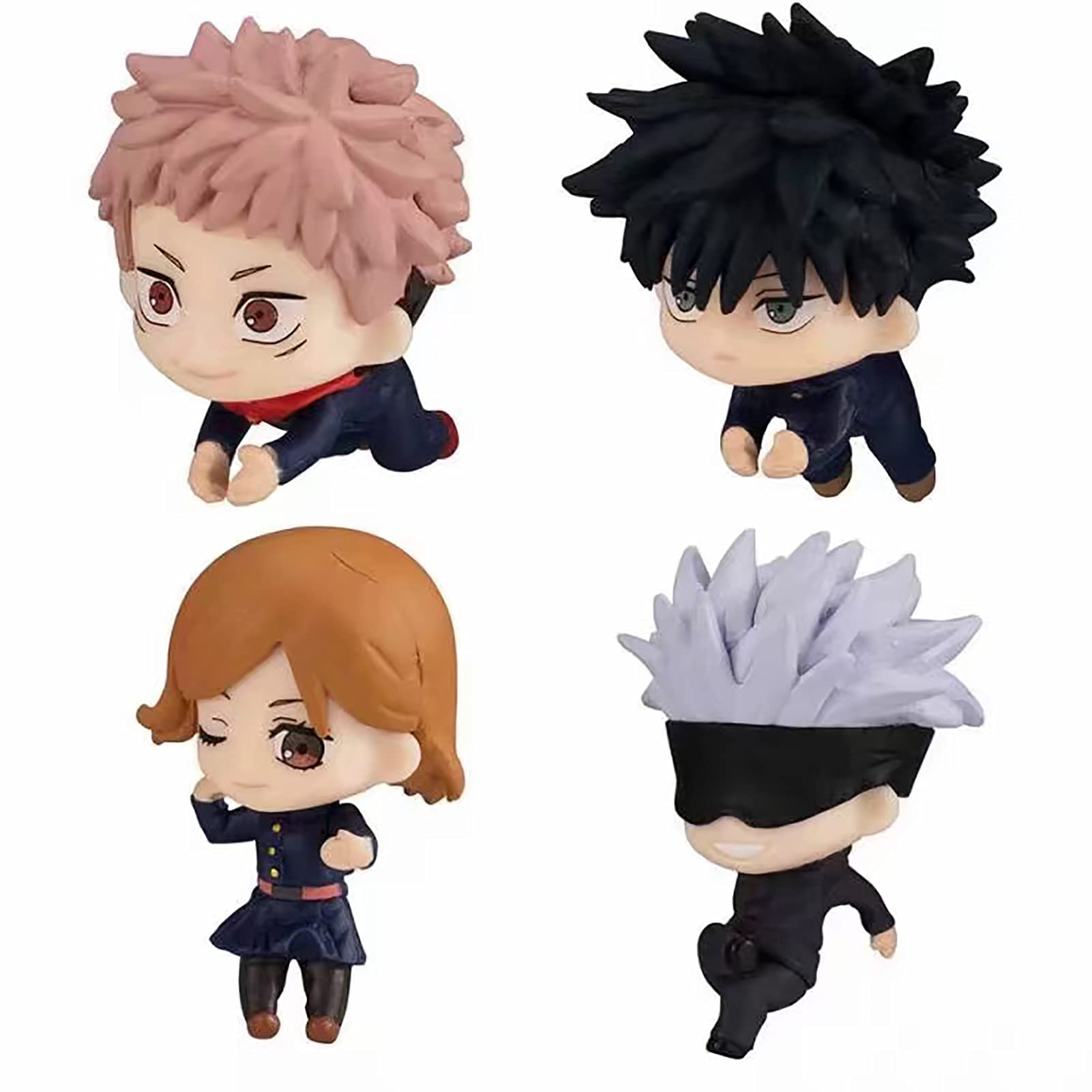 Buy 4PCS Jujutsu Kaisen Figure Gojo Satoru / Itadori Yuji / Megumi ...