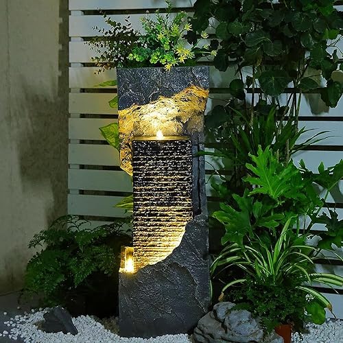 Amazon.com: SERBILHOME Water Fall Fountains Indoor Outdoor - 39.3 ...