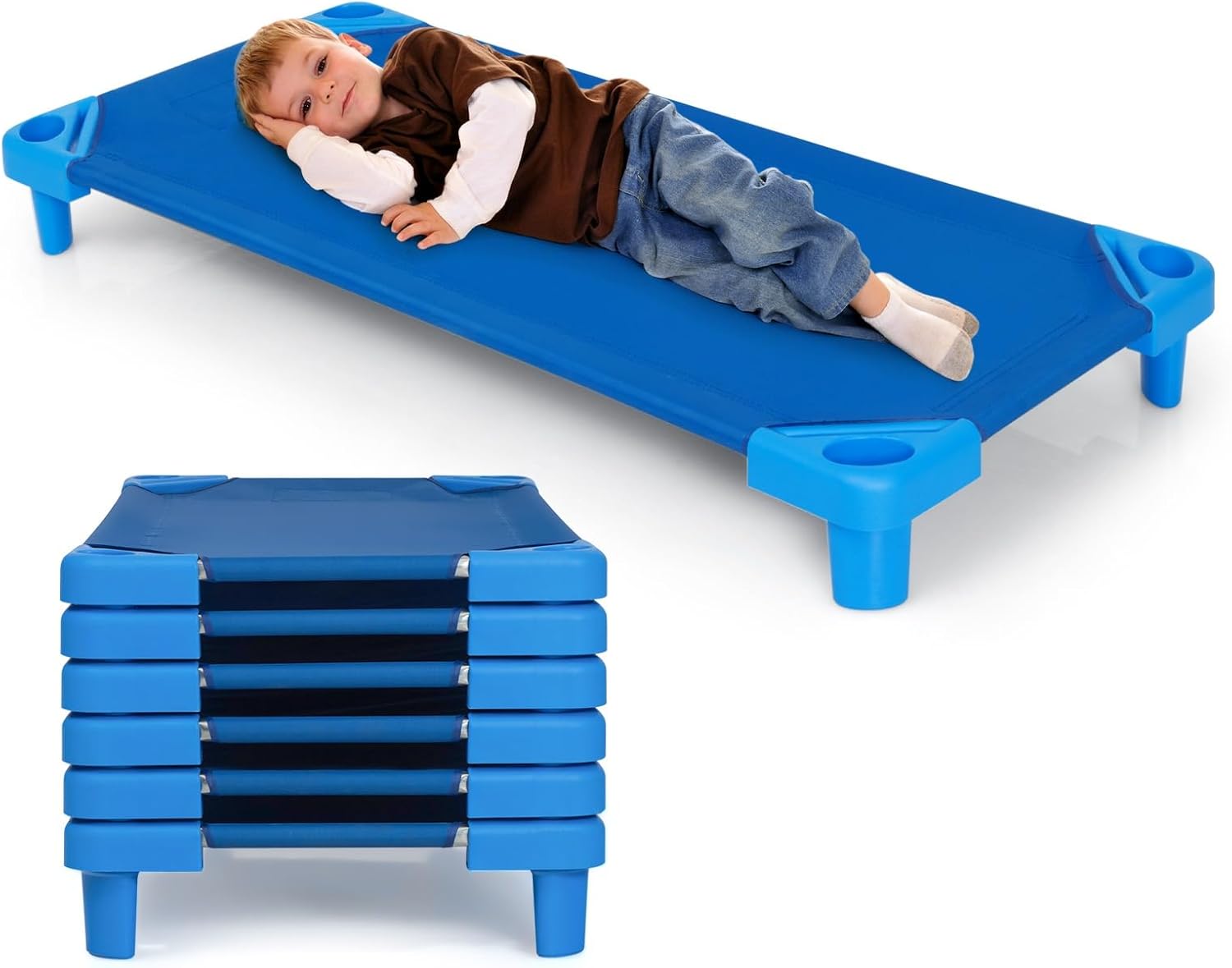Amazon.com: CLEEMAN Stackable Daycare Cots for Kid -Pack of 6, Portable ...
