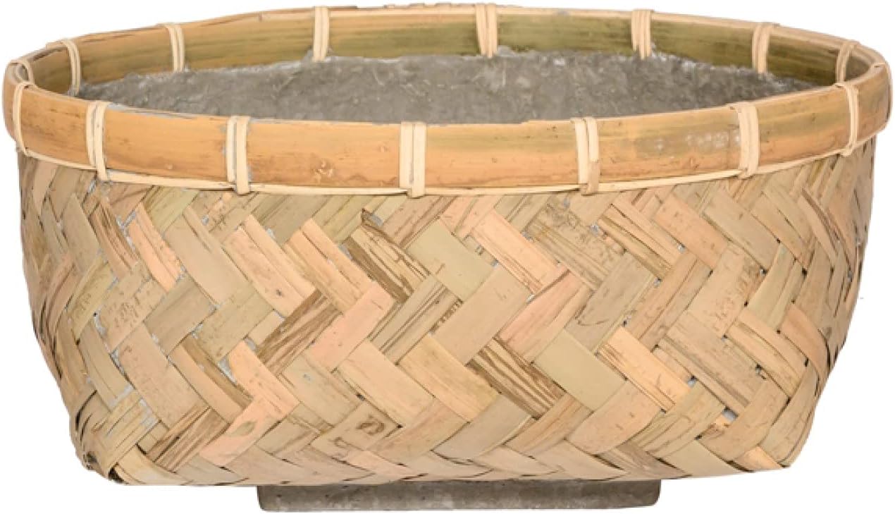 Amazon.com : Pottery Pots Nala Low Small Bamboo Indoor Outdoor Square ...