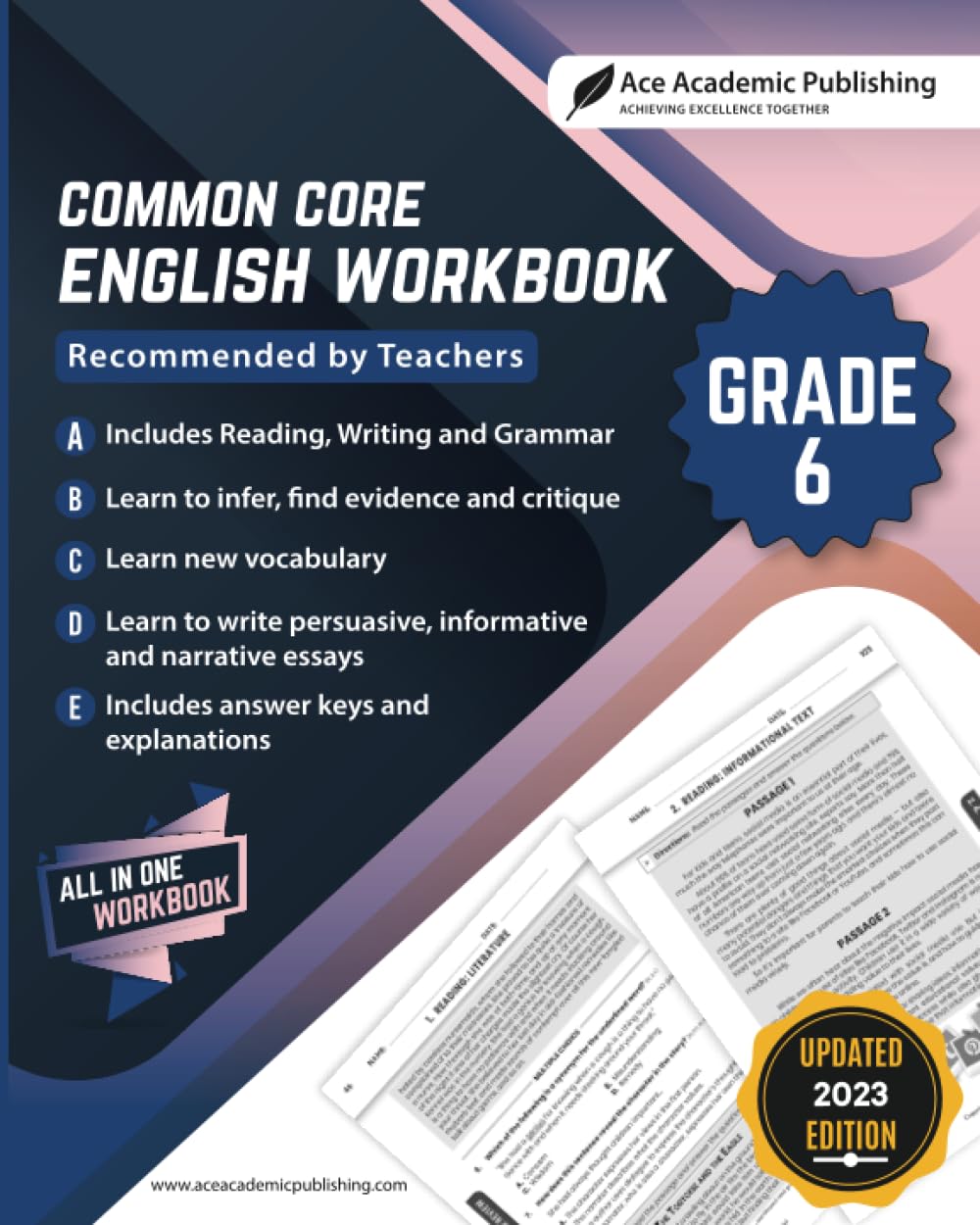 Amazon.com: Common Core English Workbook: Grade 6 English ...
