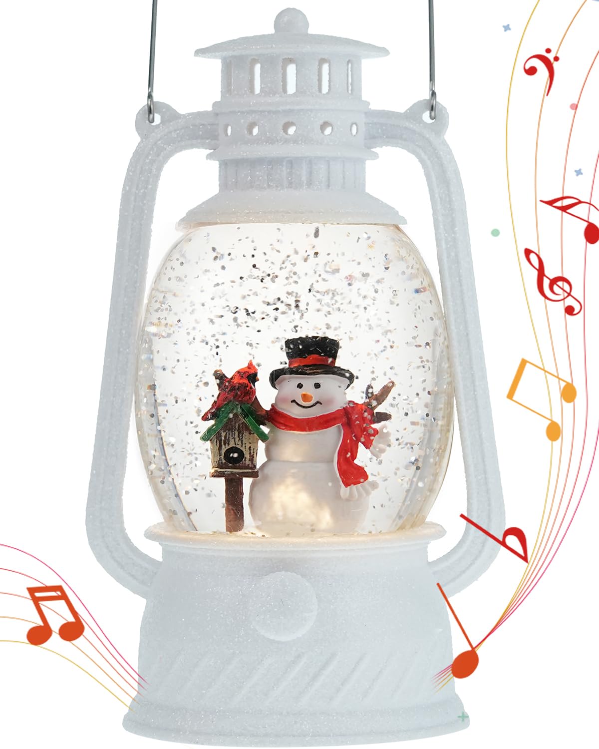Christmas Snow Globes Snowman Musical Lighted with 6H Timer Glittering ...