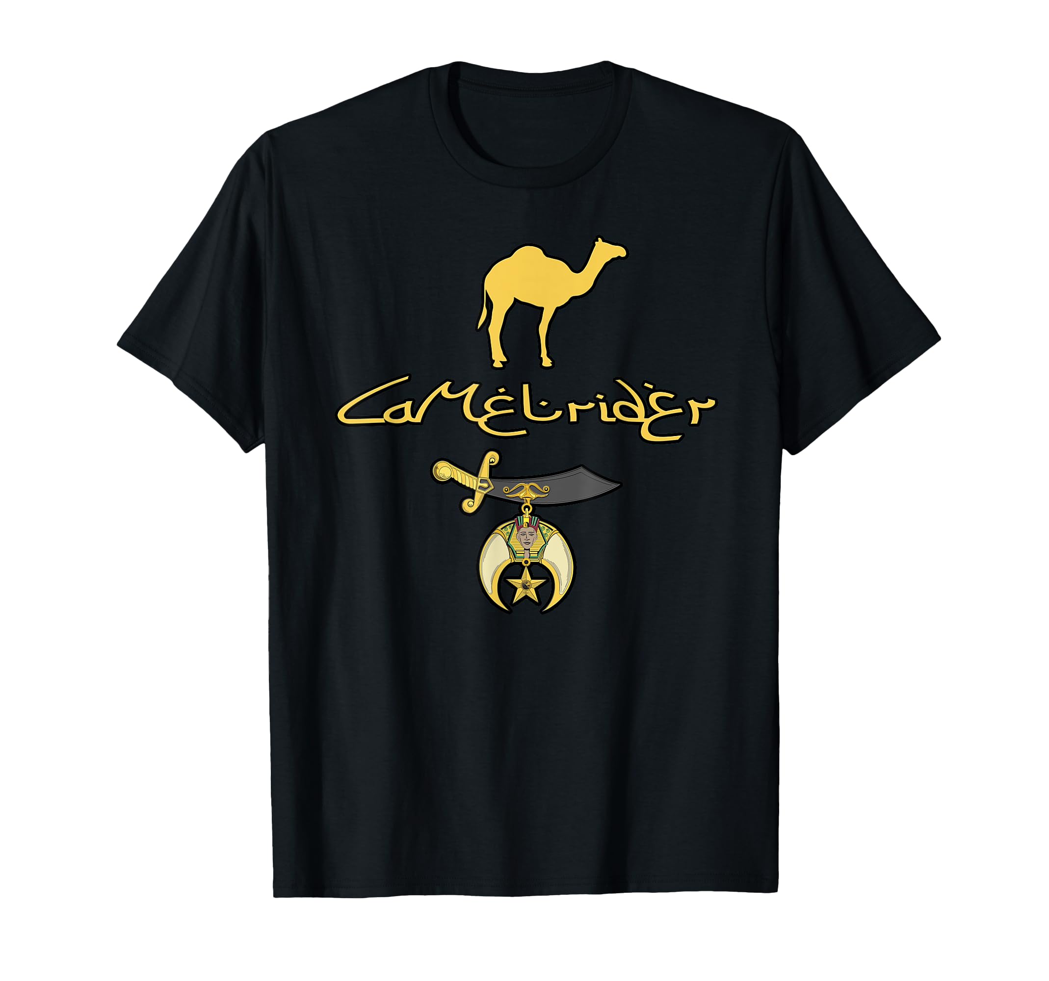 Amazon.com: Camel rider Shriner Masonic Symbol Freemason T-shirt T ...