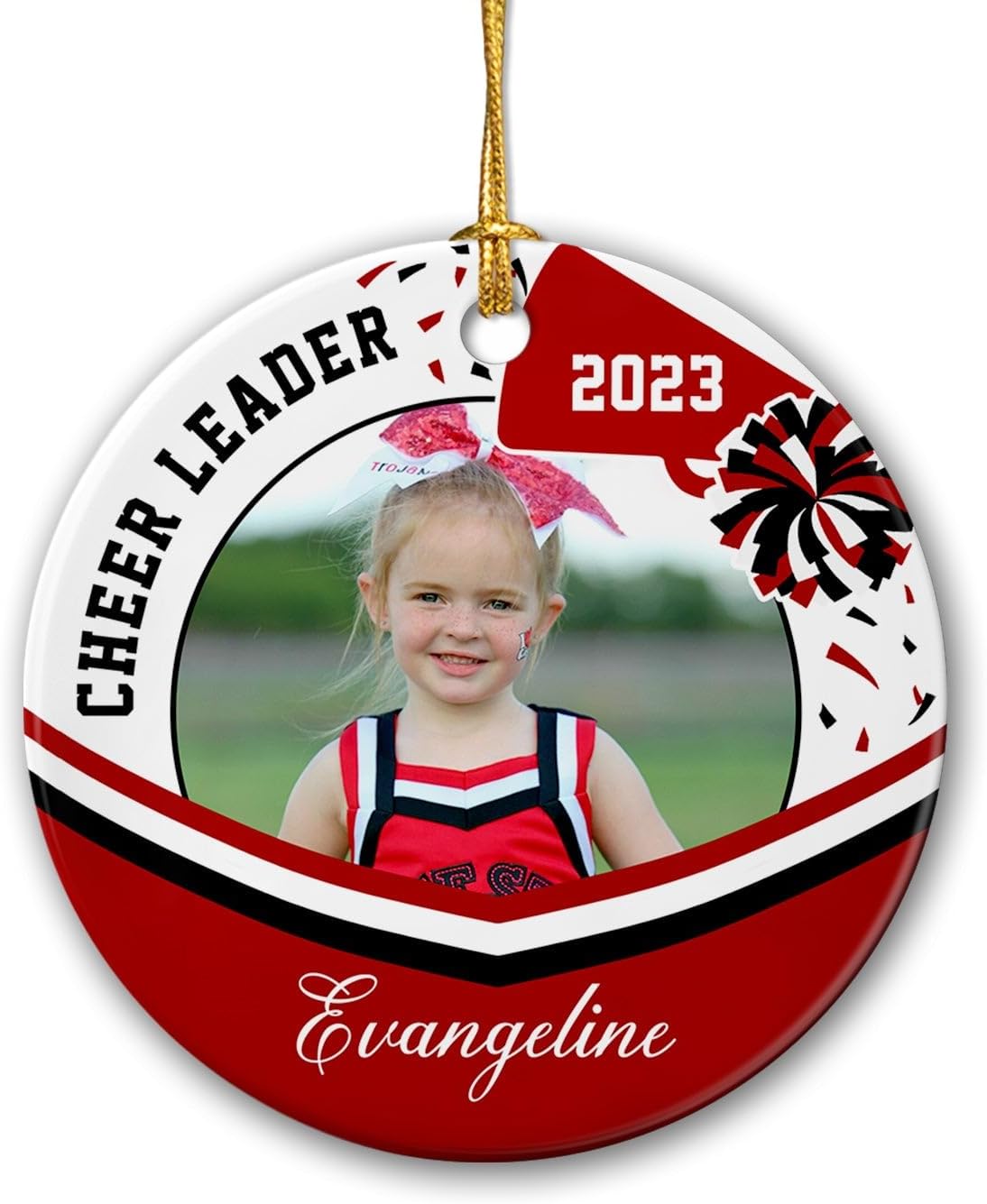 Amazon.com: Cheerleader Christmas Tree Ornaments, Personalized Photo ...