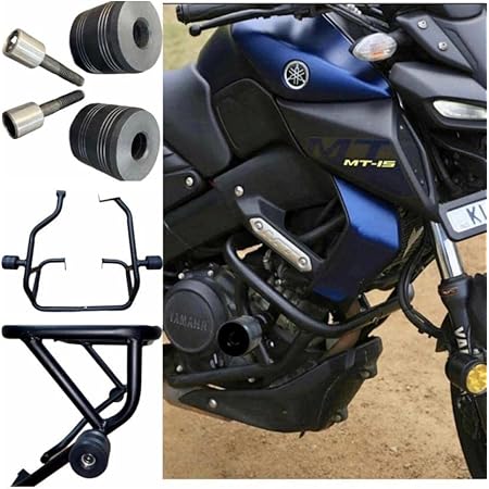 Yamaha Engine Crash Guard for MT 15 Ver. 1, Ver. 2, Black (BKJF43B00000 ...