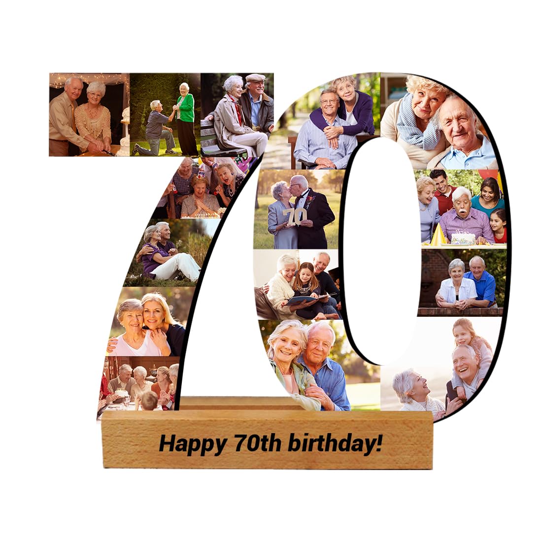 Amazon.com - Personalized 1-99 Number 70th Birthday Photo Collage Frame ...