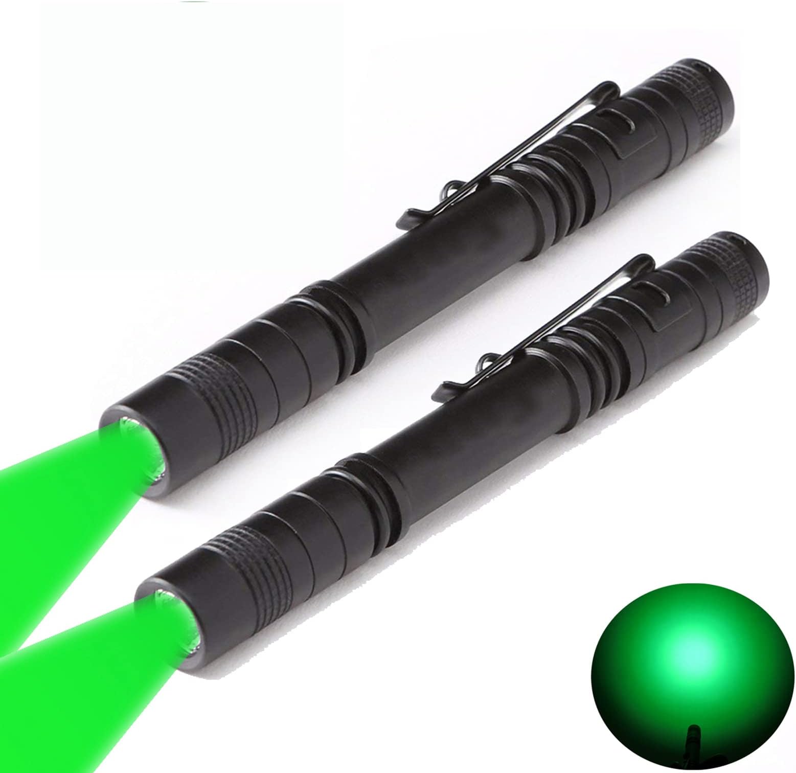 WAYLLSHINE 3 Mode Green Light Flashlight Scalable Green Led Flashlight ...