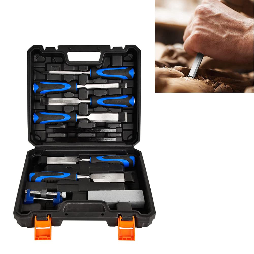 Wood Chisel Set, Non-Slip Handle Woodworking Wood Carving Chisel Sets ...