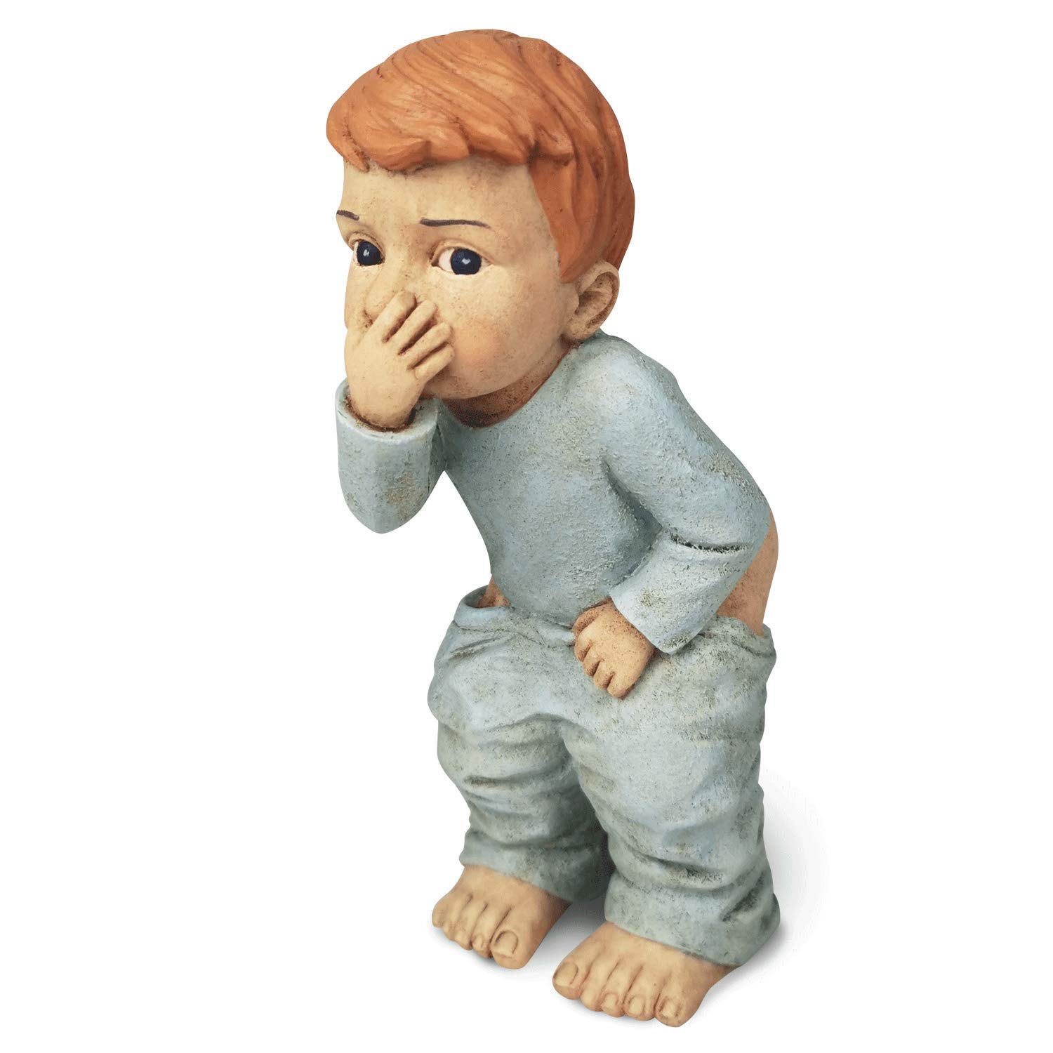 Funny Bathroom Decor Stinky Boy Figurine Sculptured And Hand Painted ...