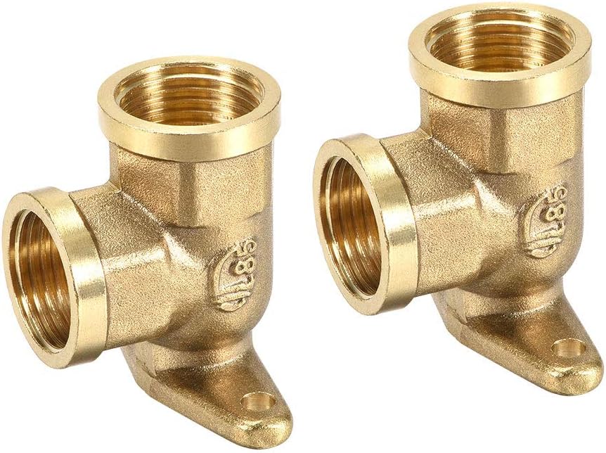 Amazon.com: uxcell Brass Pipe Fitting 90 Degree Drop Ear Elbow G1/2 ...