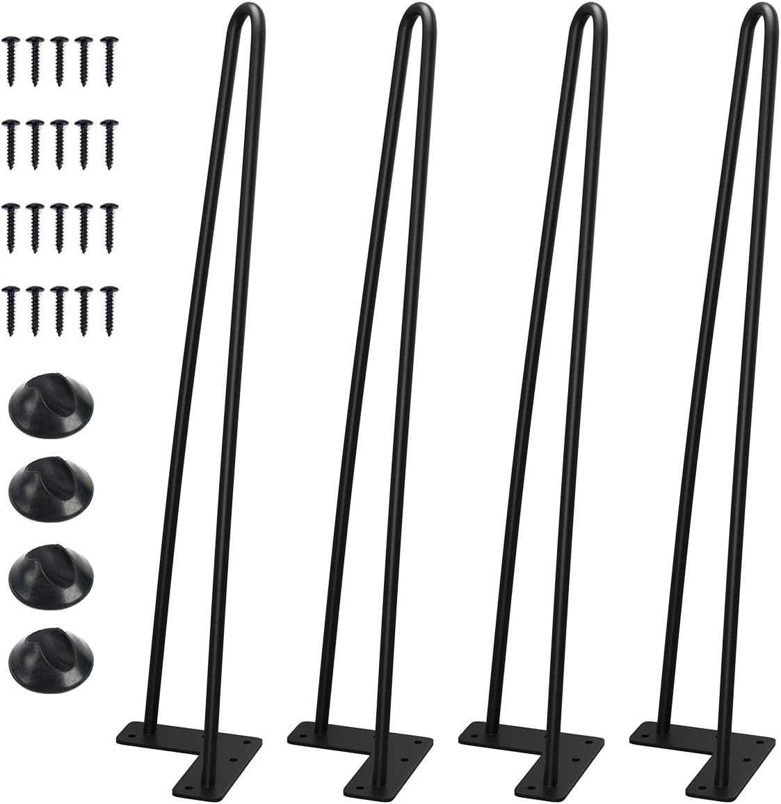 Amazon.com: Genius Iron Hairpin Table Legs 20 inch, 1/2" Solid Metal ...