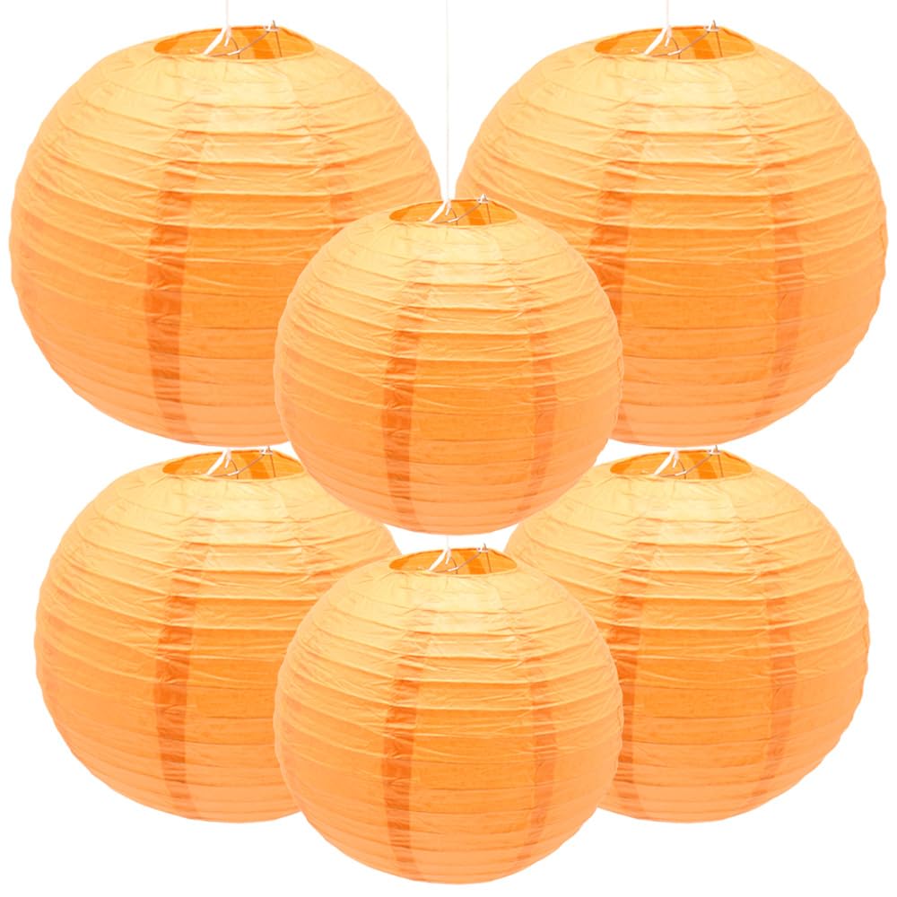 Yosawa 6 Pcs Paper Lanterns Decorative Round Paper Lantern Hanging ...