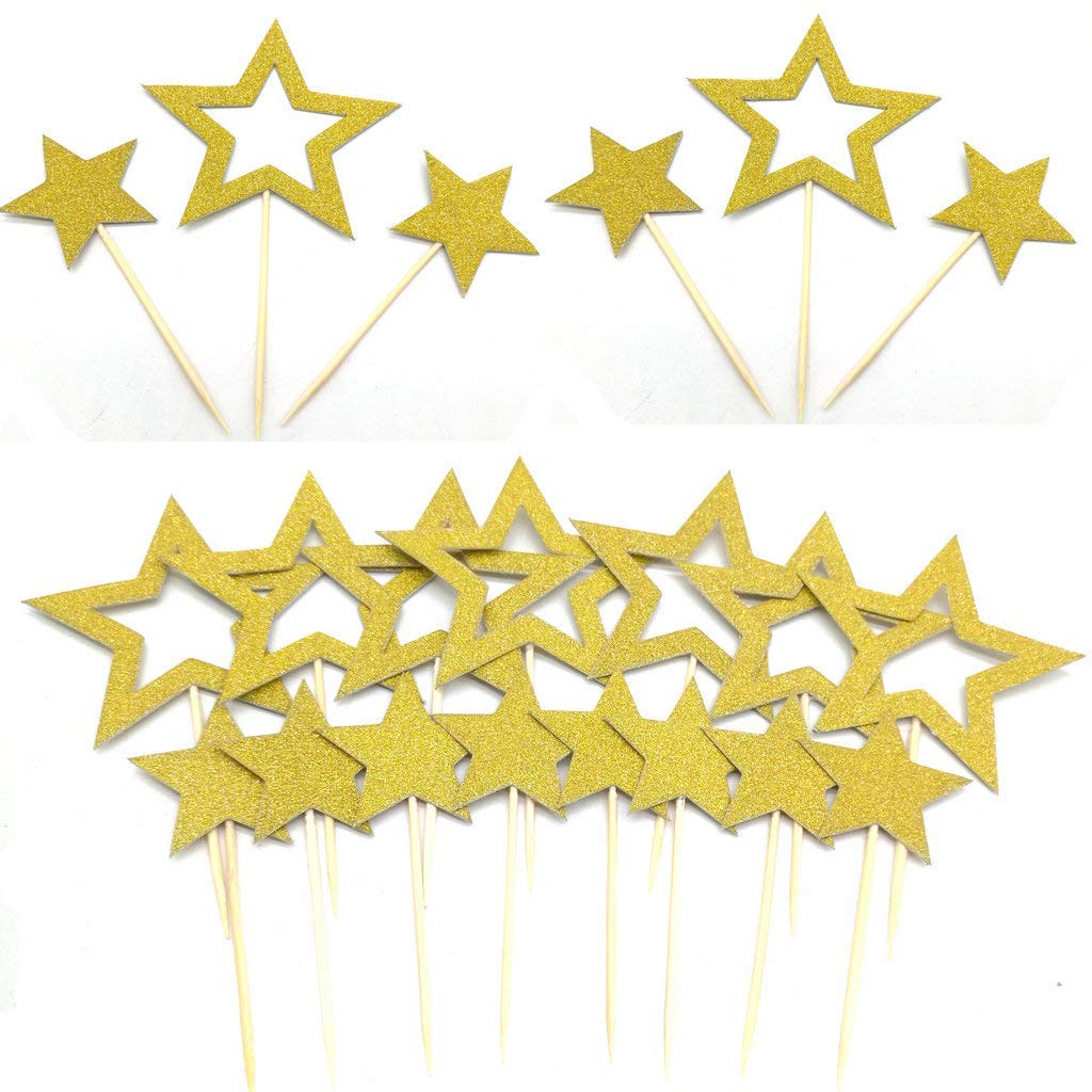 Gold Star Cupcake Toppers Star Cupcake Toppers Le Little Star ...