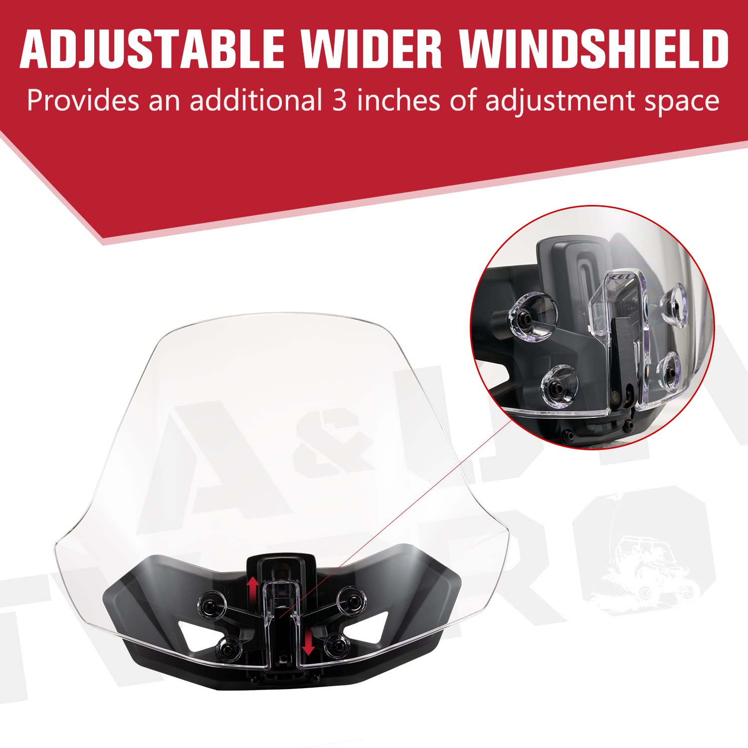 Ryker Adventure Wider Windshield, A & UTV PRO New Upgrade XXL ...