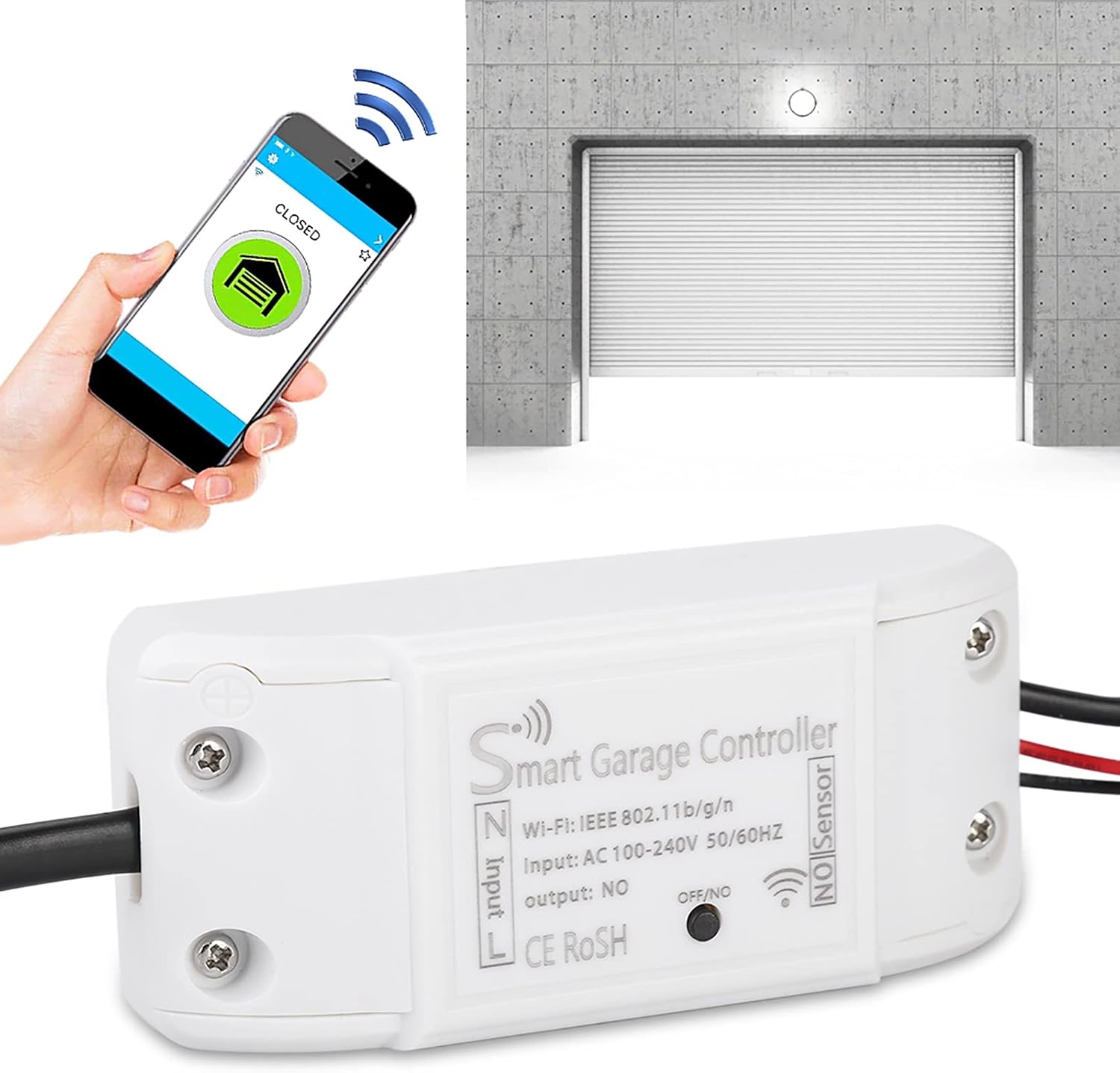 Smart Garage Door Opener, WiFi Garage Door Remote Controller Door ...