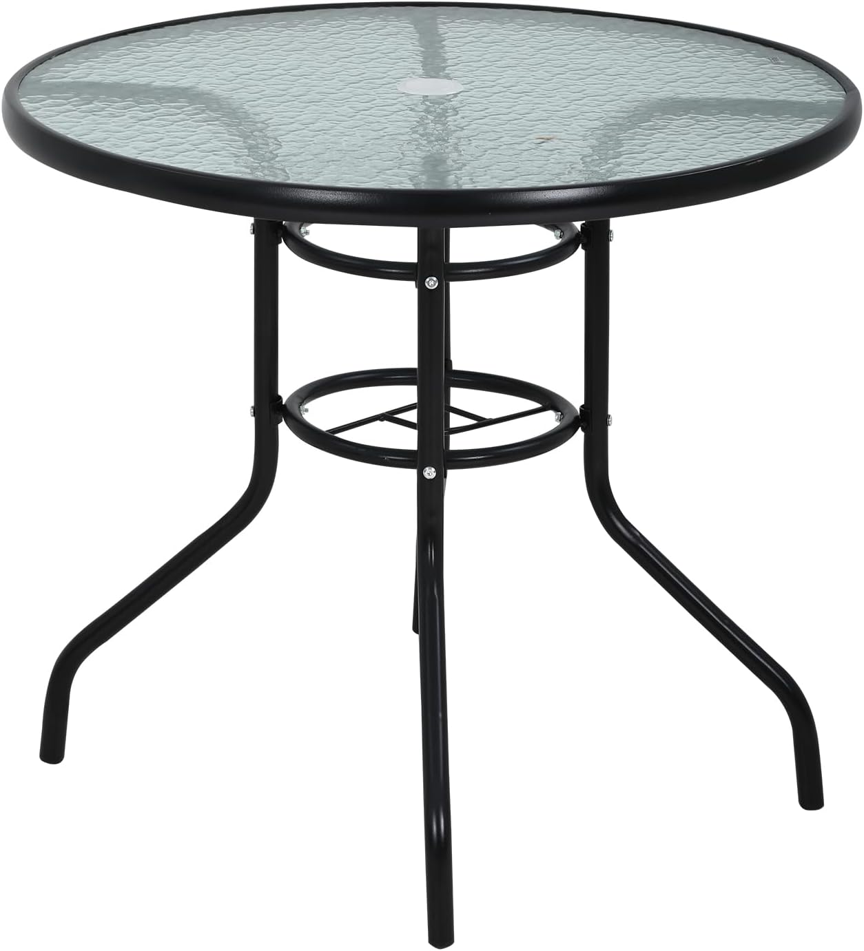 Amazon.com: Outdoor Patio Table with Umbrella Hole, 32 Inch Patio ...