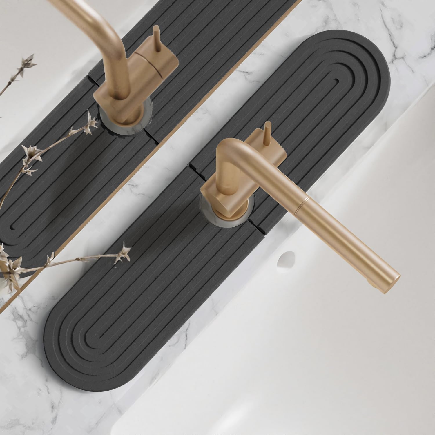 Amazon.com: Dreatim Kitchen Faucet Absorbent Mat - Diatomite Stone Sink ...