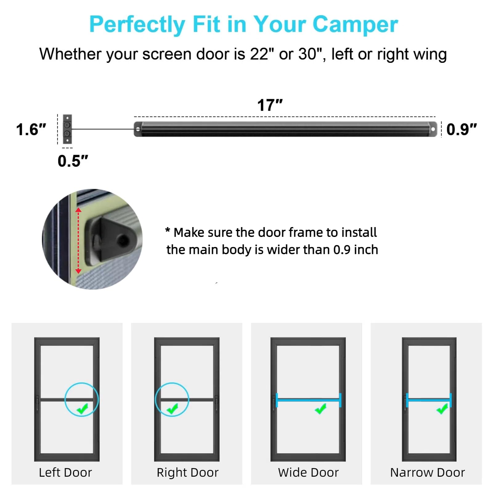 Screen Shot Camper Door Sunnates 2 Pack 12 Inches /30cm RV Screen Door ...