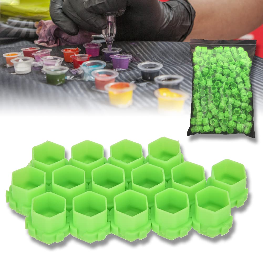 Amazon.com: 200Pcs Tattoo Ink Caps Cups, Tattoo Ink Tattoo Pigment Cups ...