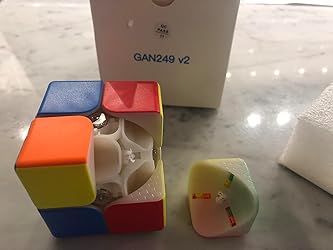 Amazon.com: GAN 249 V2, 2x2 Speed Cube Gans Mini Cube Puzzle Toy 2x2x2 ...