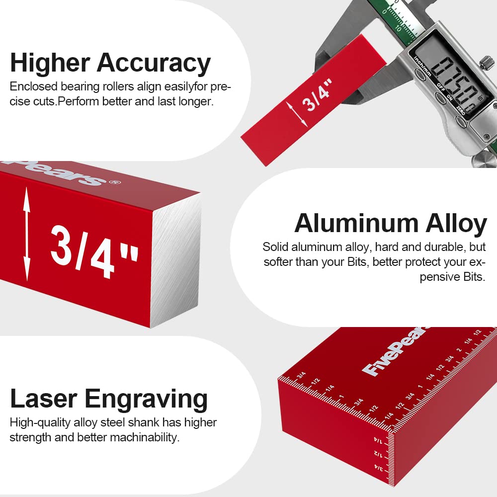 Snapklik.com : FivePears 15 PCS Gauge Setup Blocks Woodworking Set ...