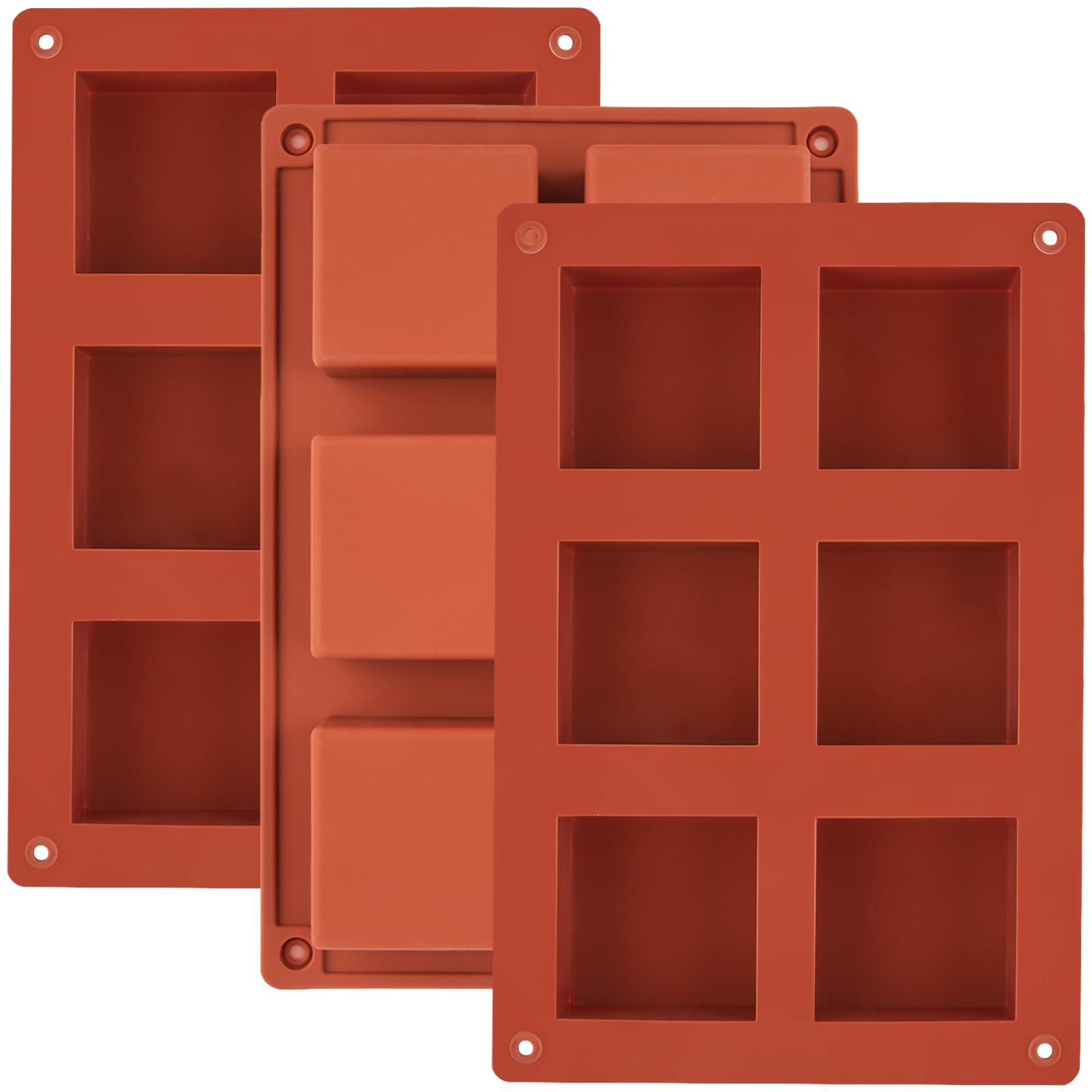 Amazon.com: JOERSH Square Cake Silicone Molds | 2" x 2" x 1" Chocolate ...