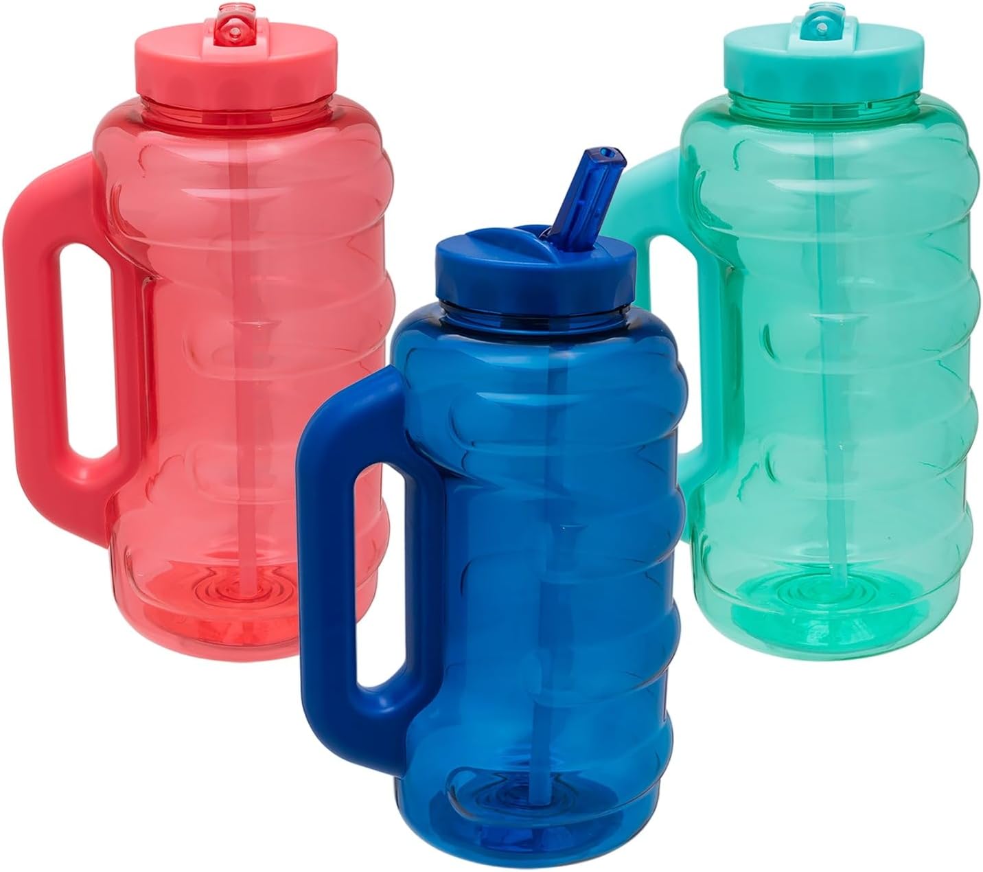 Amazon.com: COOL GEAR 3-Pack BEAST 64 oz Jug with Handle | Large ...