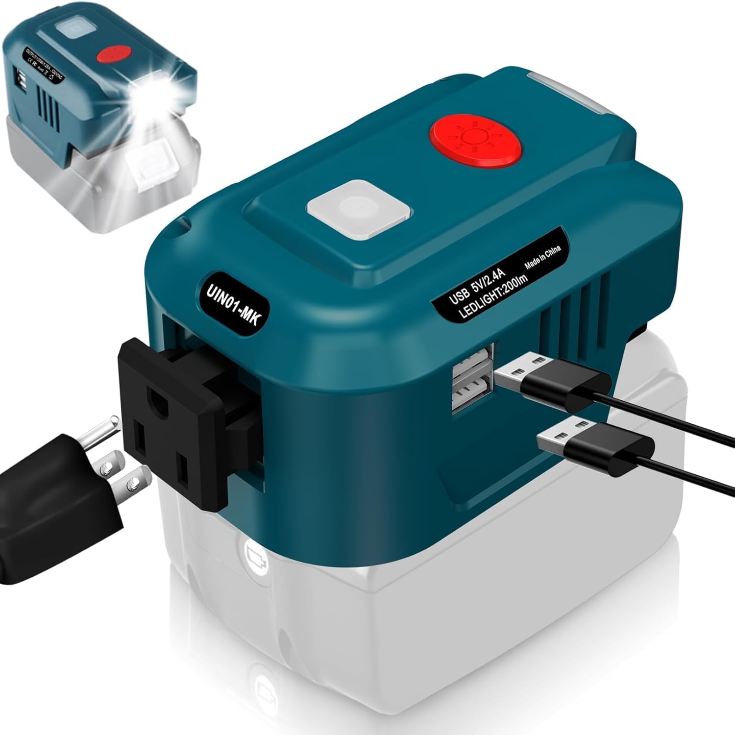 Amazon.com: 150W USB Phone Charger Adapter for Makita 18V Battery, YUHDWRE DC 18V to AC 120V ...