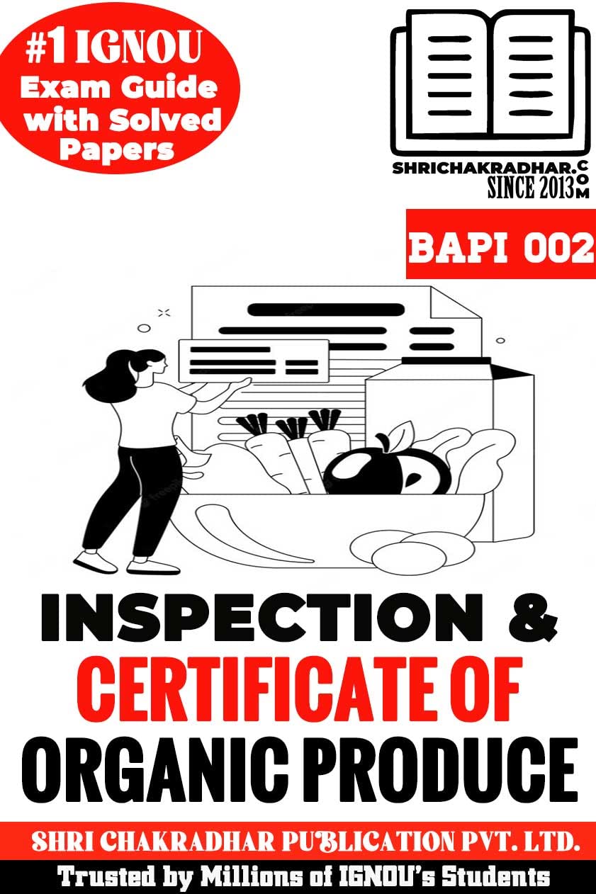 Buy IGNOU BAPI 002 Help Book Inspection and Certification of Organic ...