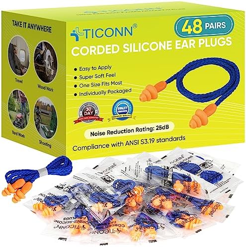 Amazon.com: TICONN 48 Pairs Reusable Silicone Ear Plugs for Sleeping ...