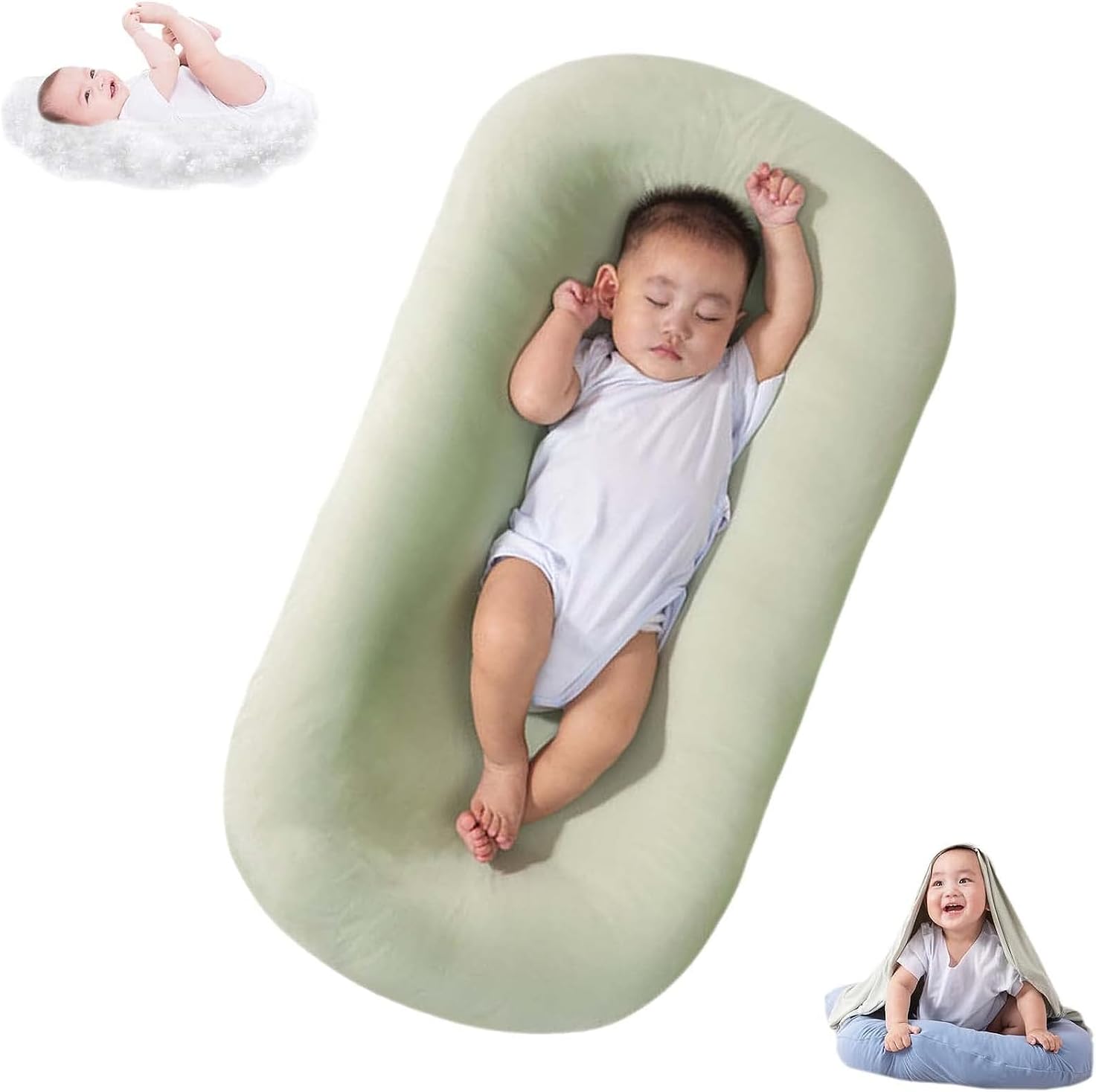 Amazon.com: DAOLUAN Baby Lounger Bionic Organic Lounger Soft Breathable ...