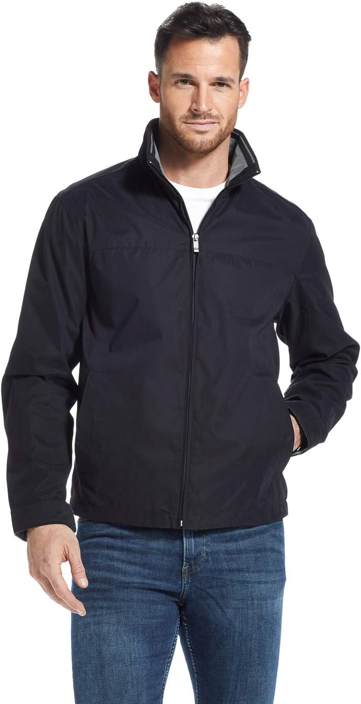 Weatherproof Men's Lightweight Stand Collar Windbreaker Jacket - Water ...