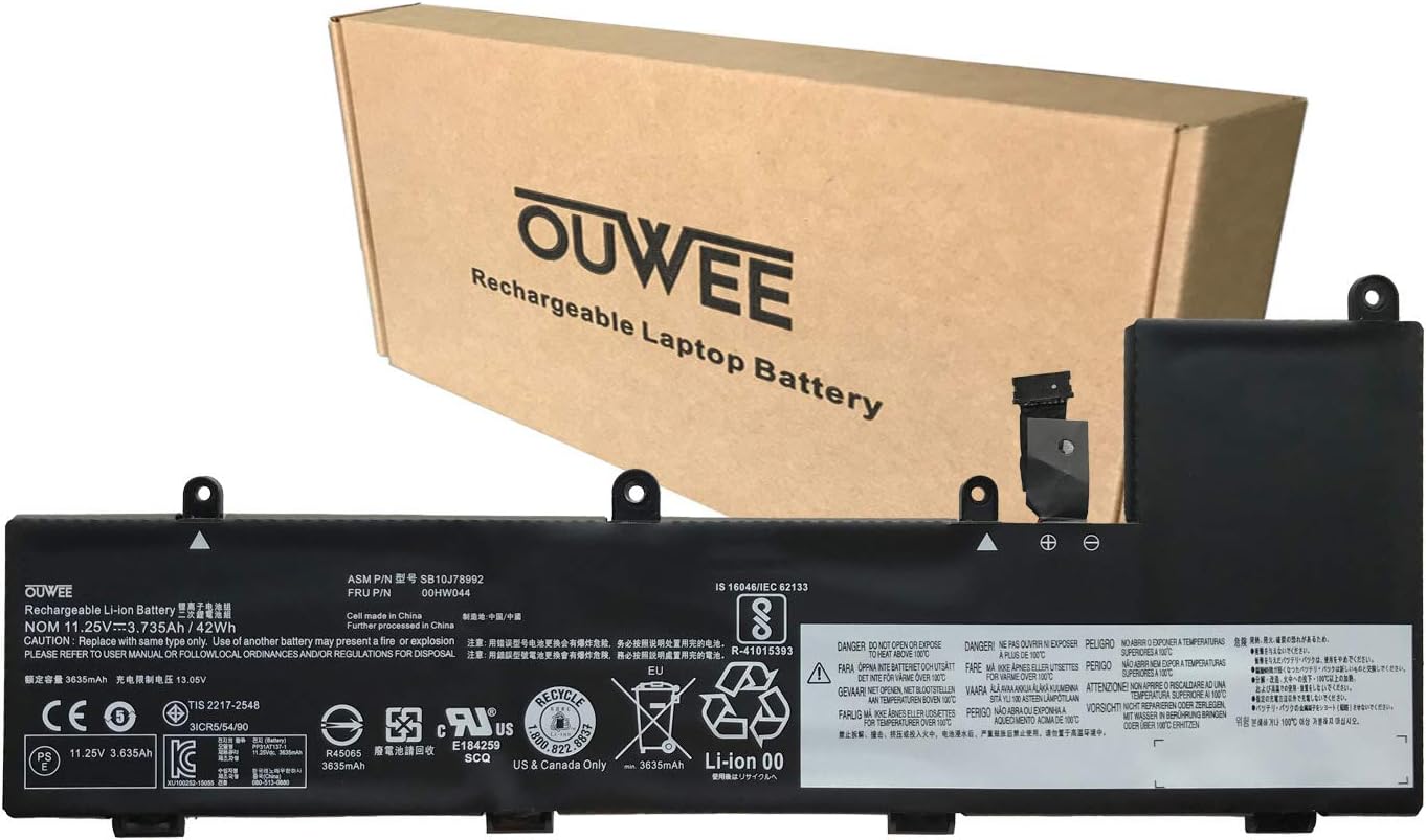 Amazon.com: OUWEE 00HW044 Laptop Battery Compatible with Lenovo ...