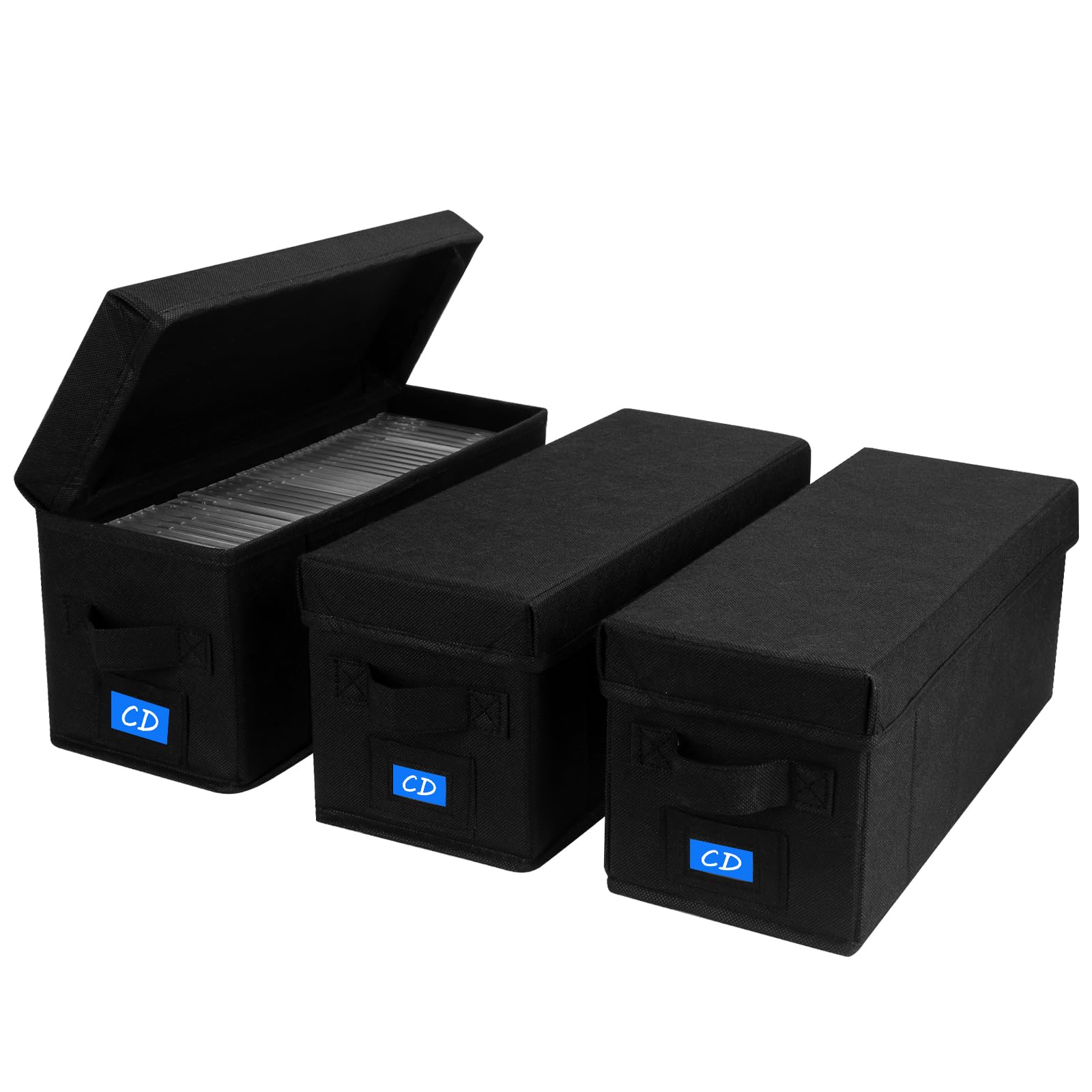 Amazon.com: BOATISLE CD Case Holder with Handles and Lid – CD Storage ...