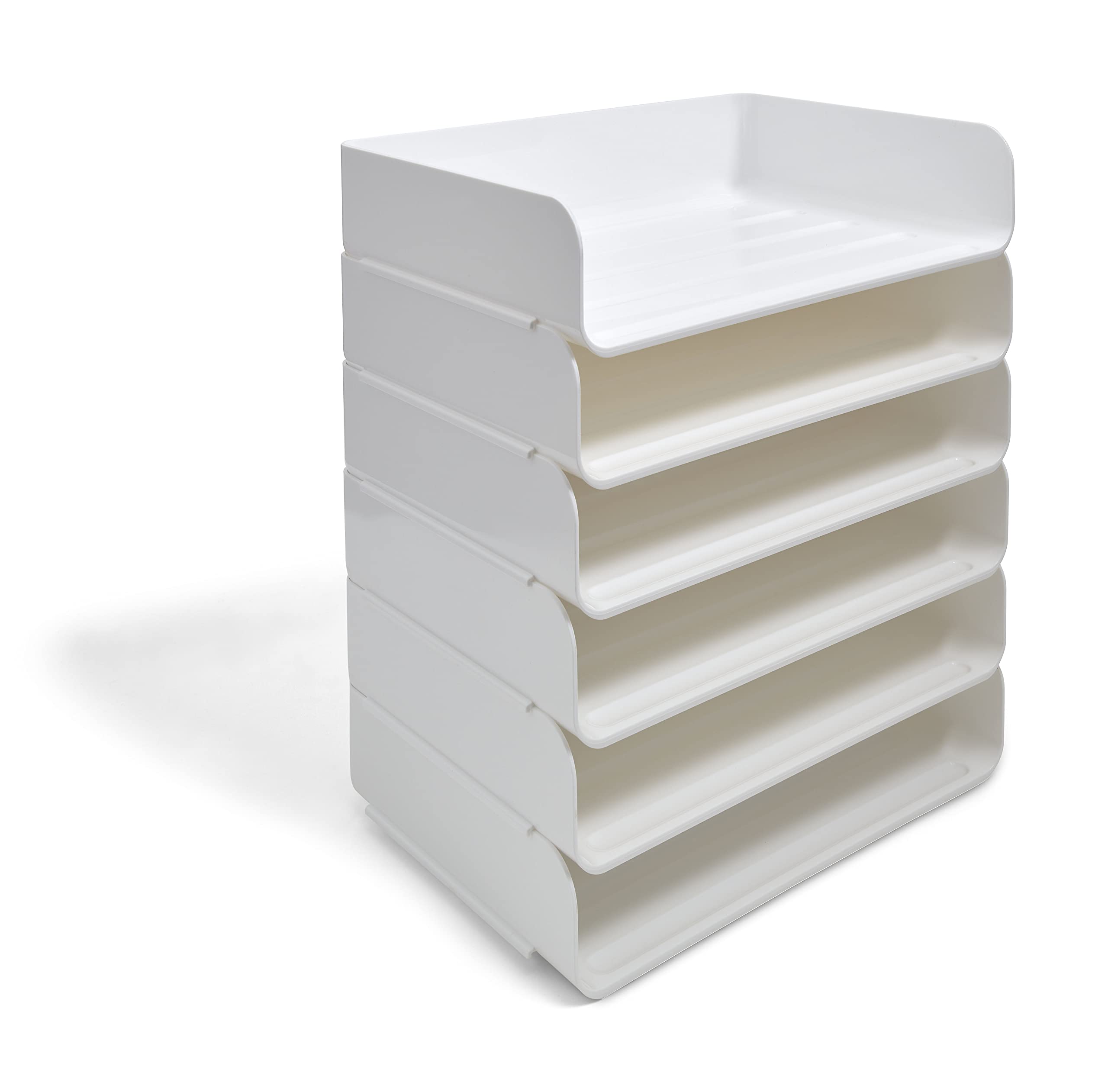 Amazon.com: TRU RED Side Load Stackable Plastic Letter Tray, White, 12 ...