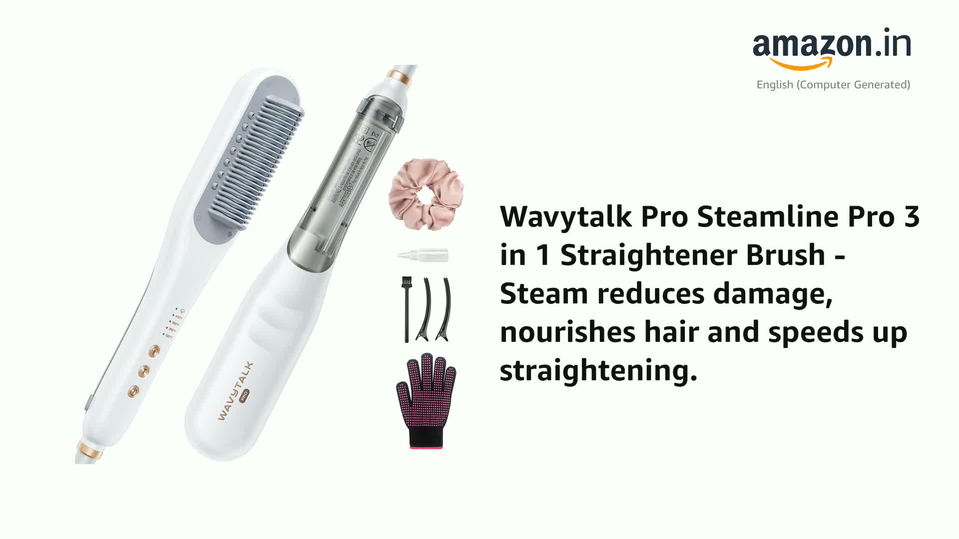 Watch Wavytalk Pro Steamline Pro 3 in 1 Straightener Brush - Steam ...